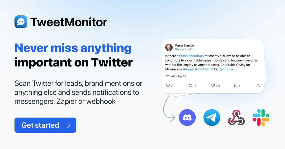 Never miss anything important on Twitter - TweetMonitor